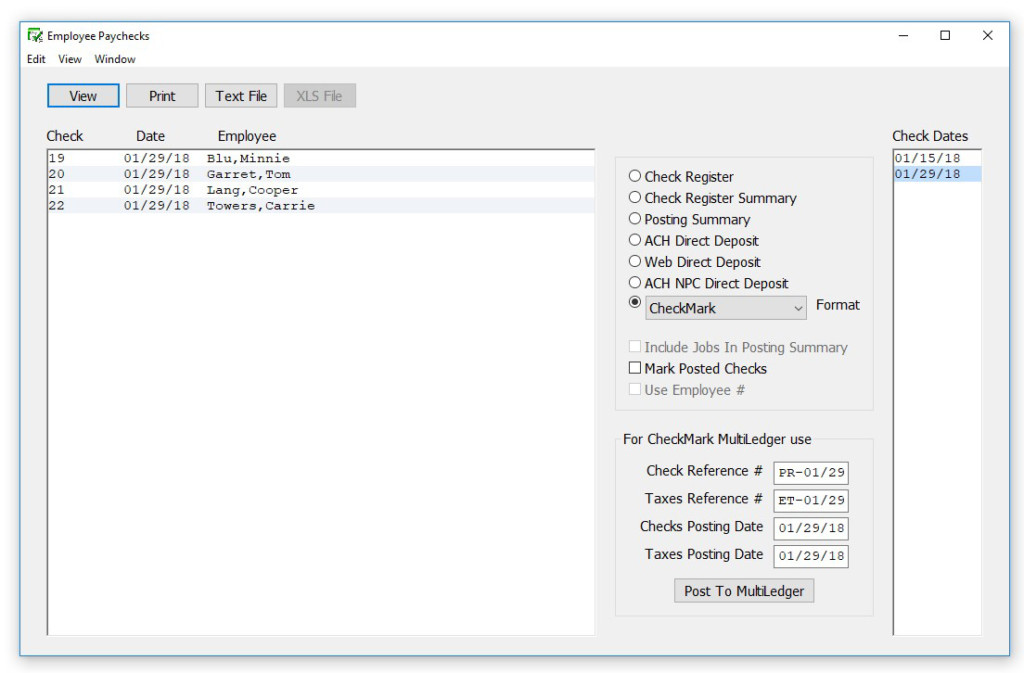 How To Create Employee Paychecks Reports In CheckMark Payroll