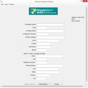 How to Create a New Employer in CheckMark 1095 Software - CheckMark Knowledge Base