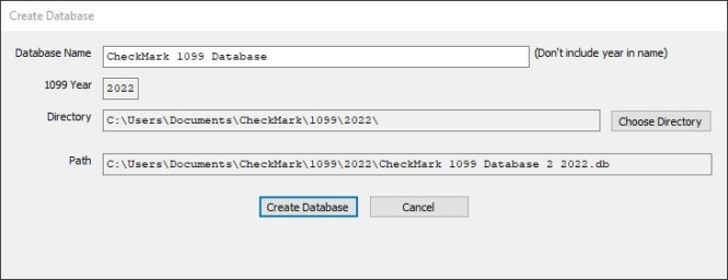 How to Database Manager in CheckMark 1099 Software - CheckMark Knowledge Base