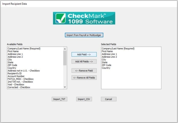 How To Import Recipients From Checkmark Payroll And Multiledger Checkmark Knowledge Base