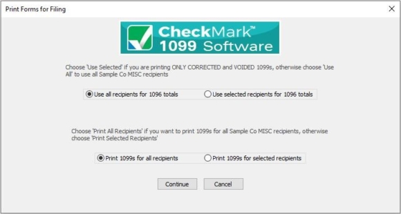How to Print 1099 Forms with CheckMark 1099 Software - CheckMark Knowledge Base