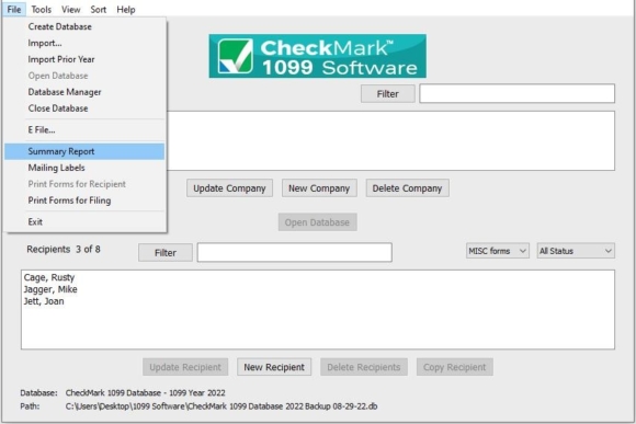 How to Print 1099 Forms with CheckMark 1099 Software - CheckMark Knowledge Base