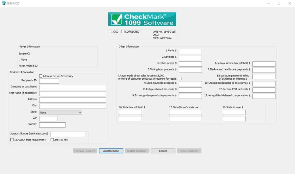 How to Set Up Recipients in CheckMark 1099 Software - CheckMark Knowledge Base