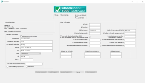 How to Set Up Recipients in CheckMark 1099 Software - CheckMark Knowledge Base