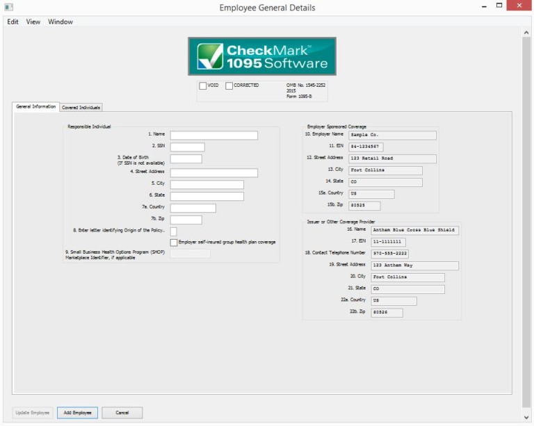 How to Set Up Employees in CheckMark 1095 Software - CheckMark Knowledge Base