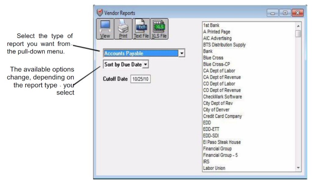 How to Create Vendor Reports in CheckMark MultiLedger - CheckMark Knowledge Base