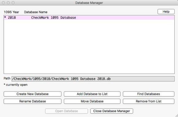 How to Use Database Manager in CheckMark 1095 Software - CheckMark Knowledge Base