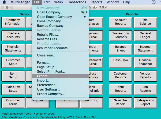 How To Export Recipients From CheckMark MultiLedger CheckMark 