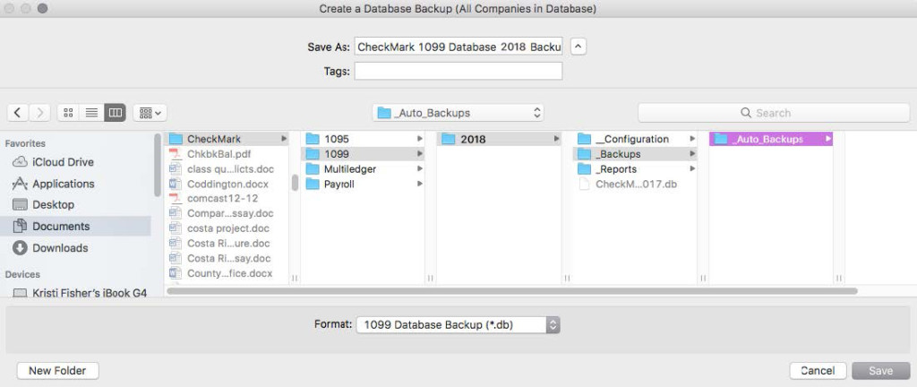 How to Back Up Database Using the Backup Database Command in CheckMark 1099 software - CheckMark ...