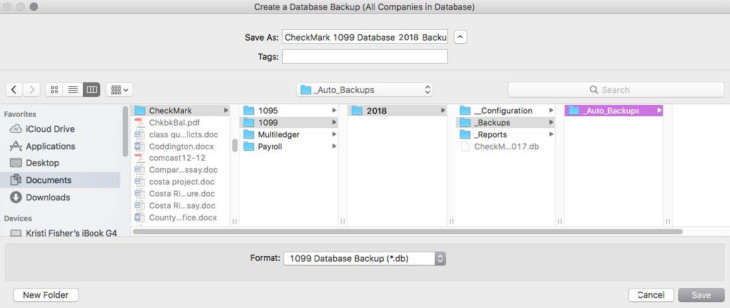 How to Back Up Database Using the Backup Database Command in CheckMark 1099 software - CheckMark ...