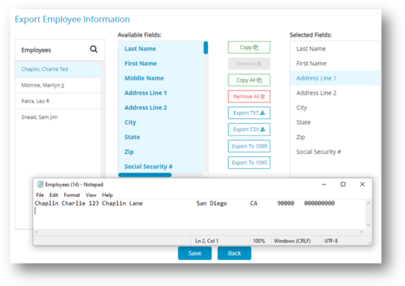 Export Employee Information from CheckMark Online Payroll